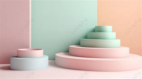 놀라운 렌더링 이미지 파스텔 색상의 추상 배경 강화 3d 제품 프레젠테이션 연단 연단 배경 제품 디스플레이 배경 색상