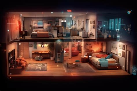 Premium Ai Image Aicontrolled Smart Home System Interface Created With Generative Ai
