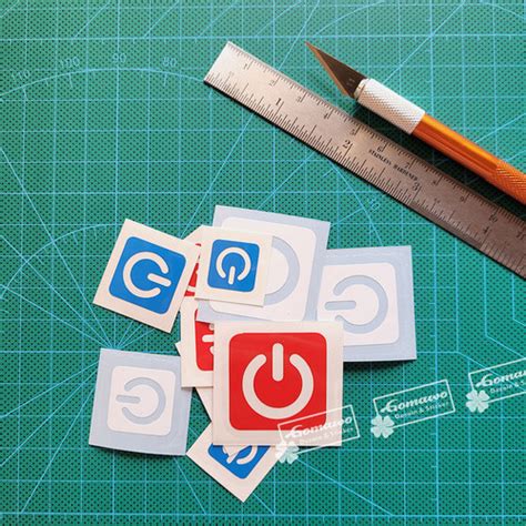 Jual Cutting Sticker On Off Button Model Kotak Stiker Tombol On Off Red 1 5 Cm X 1 5 Cm