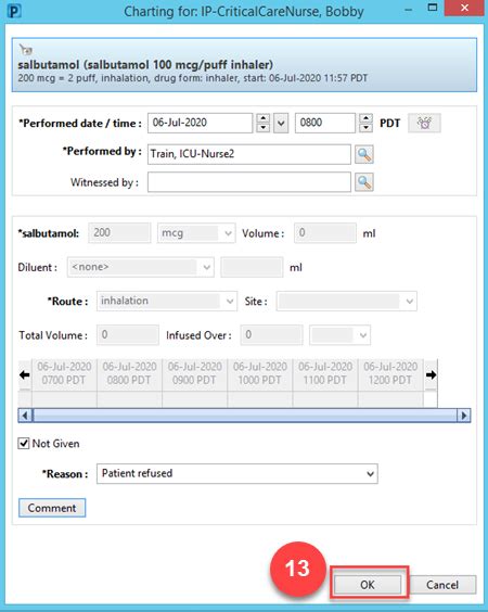 Document Medication Not Given Acute Care Ambulatory Care