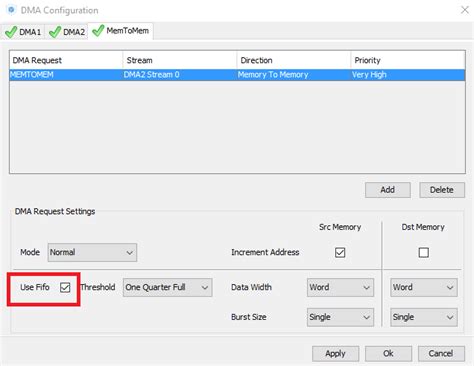 Bug Repport Cubemx 4 16 0 Dma Use Fifo Checkb Stmicroelectronics Community