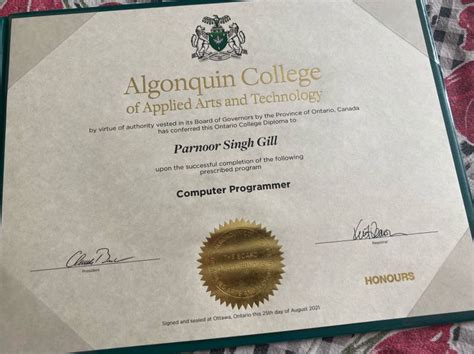 Parnoor Gill On Linkedin Algonquincollege Computerprogramming Diploma