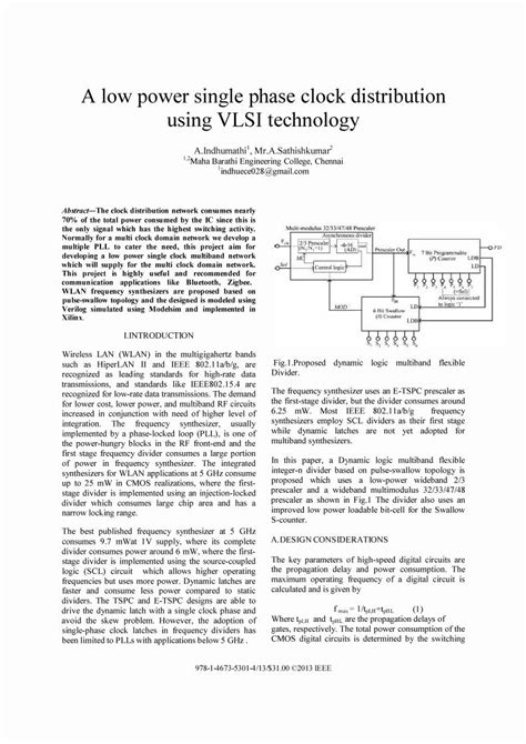 Pdf A Low Power Single Phase Clock Distribution Using Vlsi Technology
