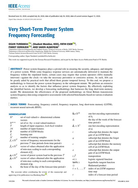 Pdf Very Short Term Power System Frequency Forecasting