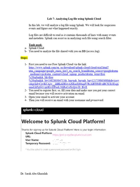 Lab 7 Splunk Analyzing Log File Pdf Computing Application Layer