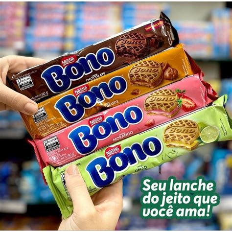 Biscoito Recheado Sabores Bono Nestlé 10x90g Shopee Brasil