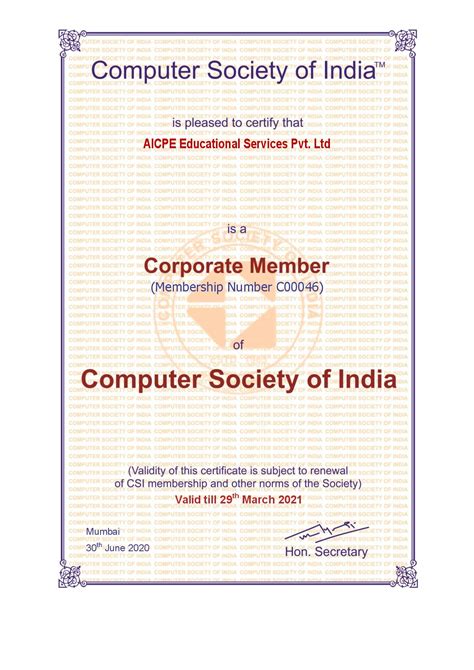 Csi Computer Society Of India