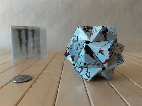 Recycled Can Art Origami Hand Folded From Java Monster Etsy Origami