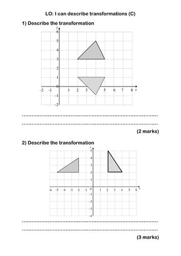 Describing Transformations Lesson Eal By Uk Teaching Resources Tes