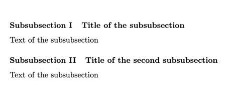 Subsection How I Can Put Roman Numbers In A Subsubsection Title