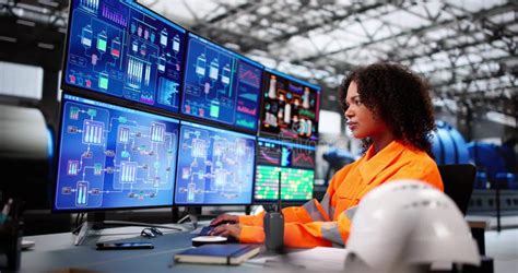 Power Plant Worker Using Scada System Stock Image Image Of Pipes