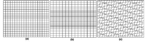 Fixed Meshes A Structured Uniform B Structured Non Uniform And Download Scientific