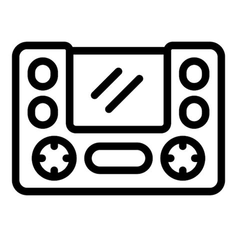 Premium Vector Gamepad With Screen Icon Outline Vector Game Accessory