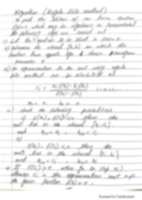solution graphical representation of regula falsi method algorithm of