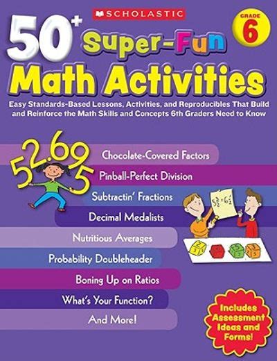 Libro 50 Super Fun Math Activities Grade 6easy Standards Based