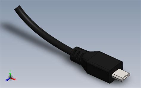 Usb接口线 Solidworks 2017 模型图纸下载 懒石网