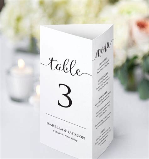 Printable Triangle Table Numbers Three Sided Table Numbers Menu Program Poem Instant Download