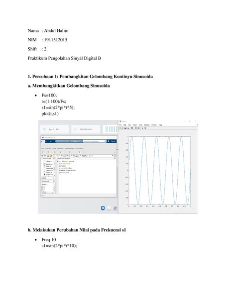 Laporan Akhir Praktikum Pengolahan Sinyal Digital Modul 2 Nama Abdul Halim NIM 1911512015