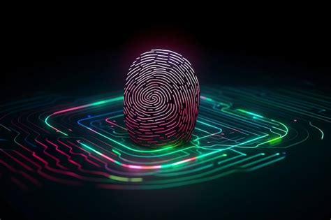 Premium Ai Image Fingerprint Authentication Button Biometric Security Identification And Cyber
