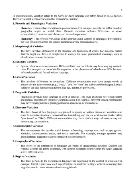 Sociolinguistic Variation Pdf Phonology Sociolinguistics