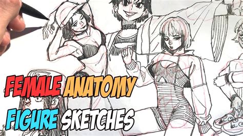 Drawing Manga Anime Female ANATOMY SKETCH With Me YouTube
