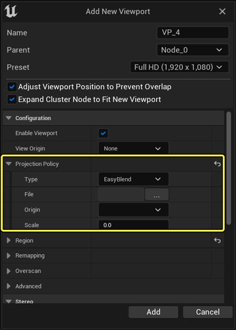Projection Policies in nDisplay in Unreal Engine | Unreal Engine 5.5 Documentation | Epic ...