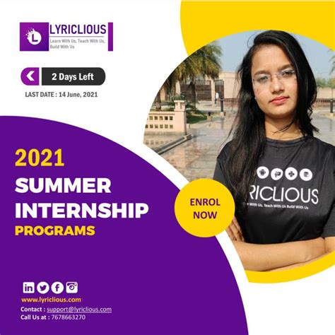 Intership Lyriclious Opportunity Lyriclious Devendra Singh Rajput