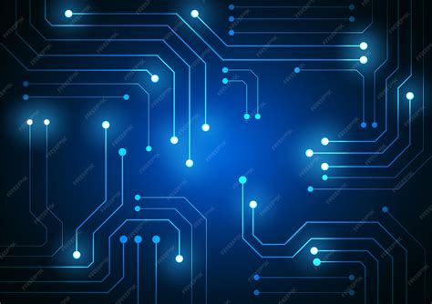 하이테크 디지털 데이터 연결 시스템 및 컴퓨터 전자 설계를 사용한 회로 기술 배경 프리미엄 벡터