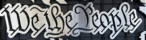 We The People Banner Nc Metal Design