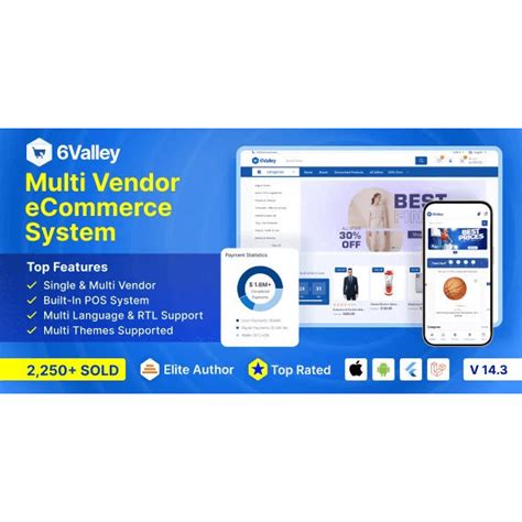 Jual 6valley Multi Vendor E Commerce Complete Ecommerce Mobile App Laravel Flutter Terlaris