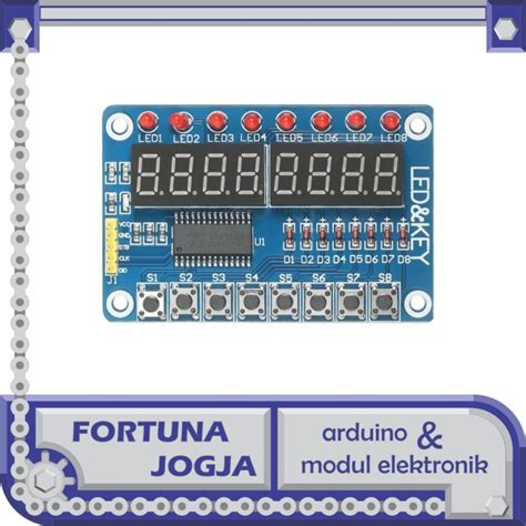 tm1638 8 bit key led 7segment display module arduino raspberry pi
