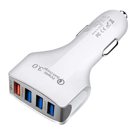 Incarcator Auto Qualcomm 3 0 Fast Charge 4 X USB 7A Alb EMAG Ro