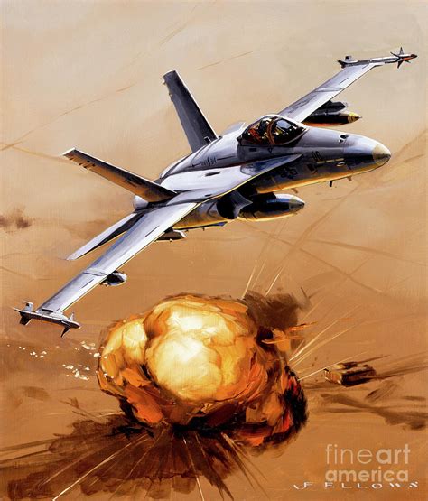 Mcdonnell Douglas Fa 18 Hornet Painting By Jack Fellows Fine Art America