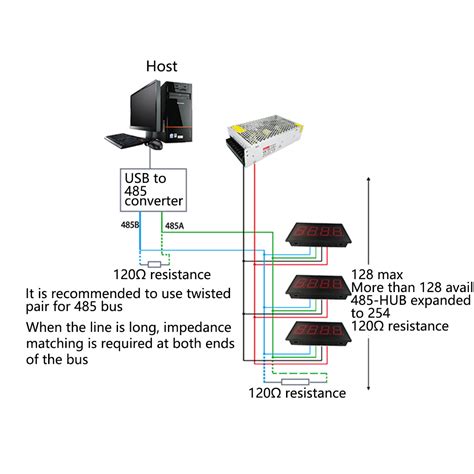 rs485 1 8 four digit seven segment display module — pmd way