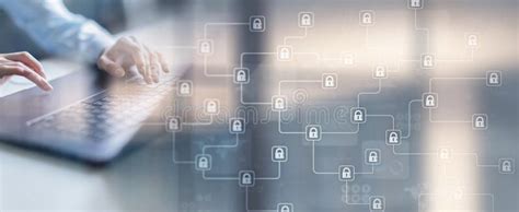 Cybersecurity Protecting Data With Encryption And Security Measures On