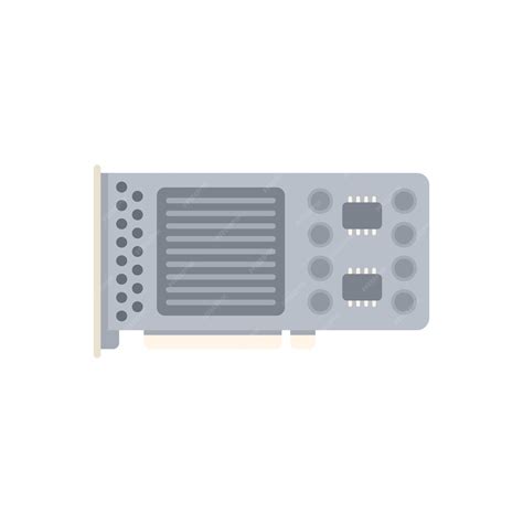 Premium Vector Gpu Icon Flat Vector Computer Card Chip Cpu Isolated