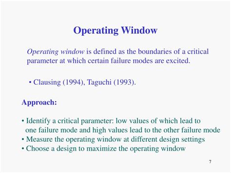 Ppt Operating Window Experiments Powerpoint Presentation Free Download Id 573539