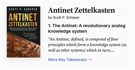 Antinet Zettelkasten Summary Quotes Faq Audio