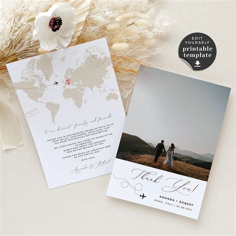 Sofia Destination Wedding Thank You Card Template