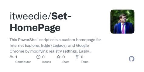 Github Itweedieset Homepage This Powershell Script Sets A Custom