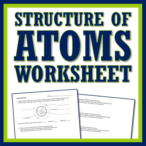 Part Of Atoms Worksheet Flying Colors Science
