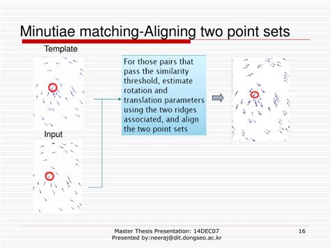 Ppt Pair Wise Distance Histogram Based Fingerprint Minutiae Matching