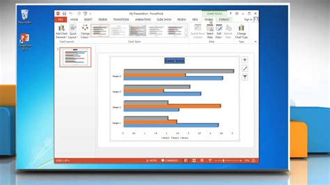 how to show and hide gridlines in bar graphs in powerpoint 2013 youtube