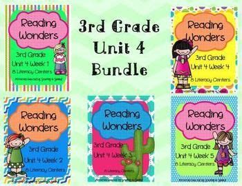 Reading Wonders 2013 Companion Pack 3rd Grade Unit 4 Bundle Reading