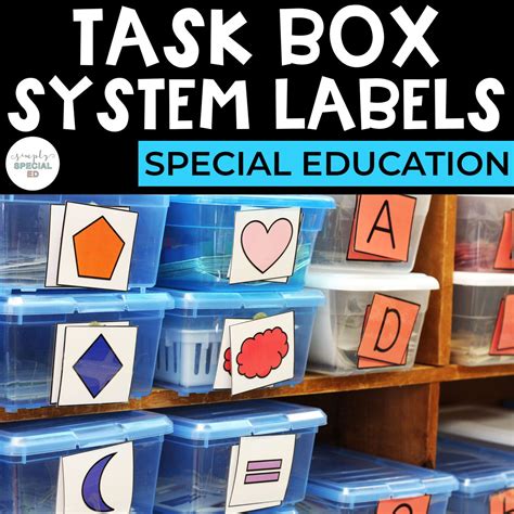 Task Box System Labels Task Boxes Special Education Special