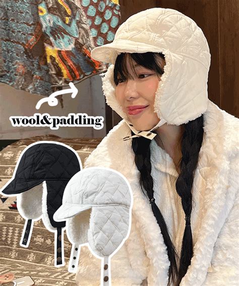 당일출고겨울특가 ️ 양털 누빔 패딩 귀도리 귀마개 방한 귀달이 스키장 군밤모자 바라클라바 우정템 에이블리