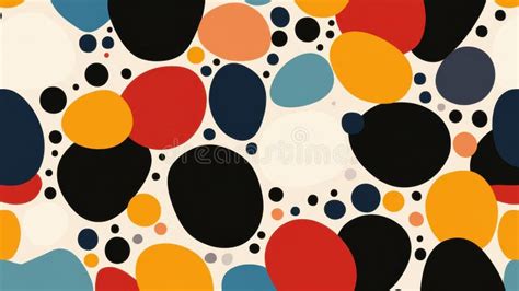 Vibrant Abstract Art Features Colorful Circles And Ovals Combining