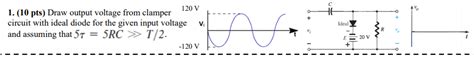 Solved Ideal Pts Draw Output Voltage From Clamper Chegg