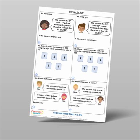 Year 6 Primes To 100 Reasoning And Problem Solving Resource Classroom