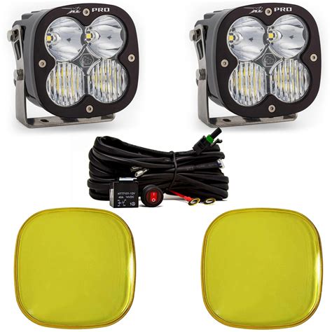 Baja Designs® Xl Pro Led Lights Pair Clear Drivingcombo And Amber Rock